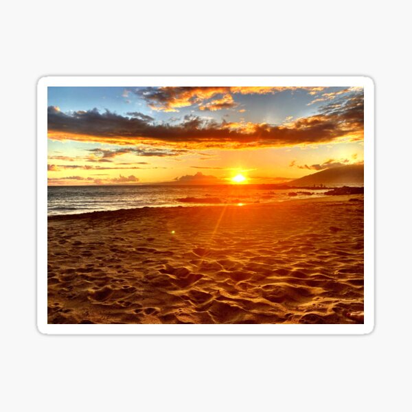 "Beach Sunset" Sticker for Sale by leahrochellep | Redbubble
