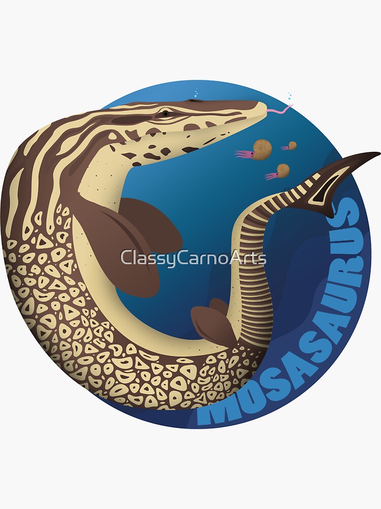 "Mosasaurus hoffmani" Sticker for Sale by ClassyCarnoArts | Redbubble