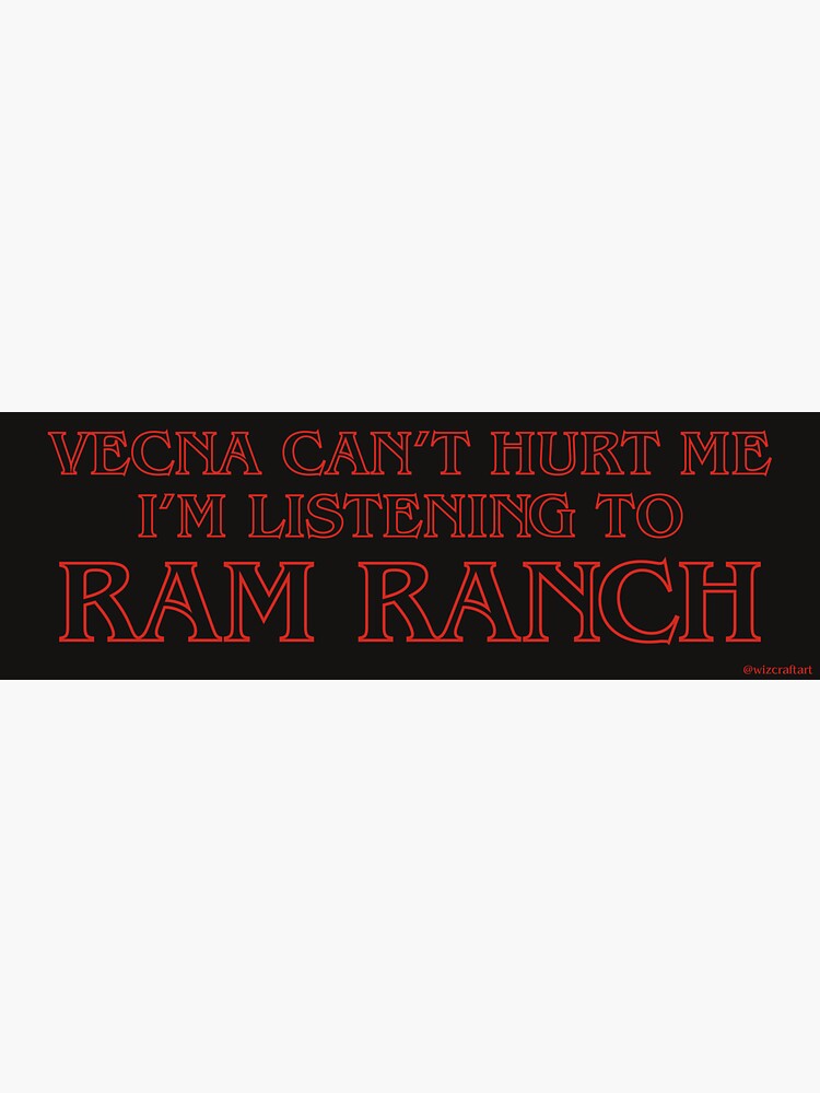 Pegatina «Stranger Things Ram Ranch Protección Vecna» de wizcraftart ...