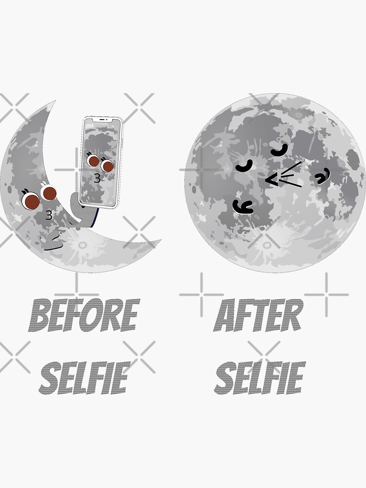 "Before Selfie - After Selfie" Sticker for Sale by SibghaMehak | Redbubble