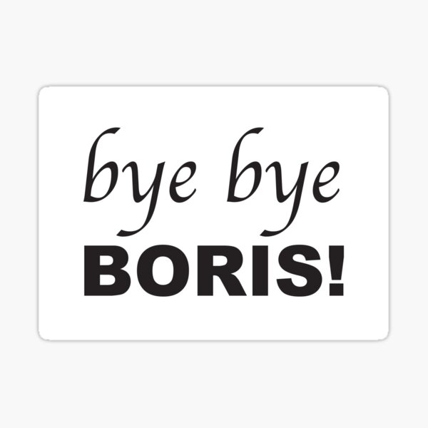 "Bye bye BORIS" Sticker for Sale by svaiga | Redbubble