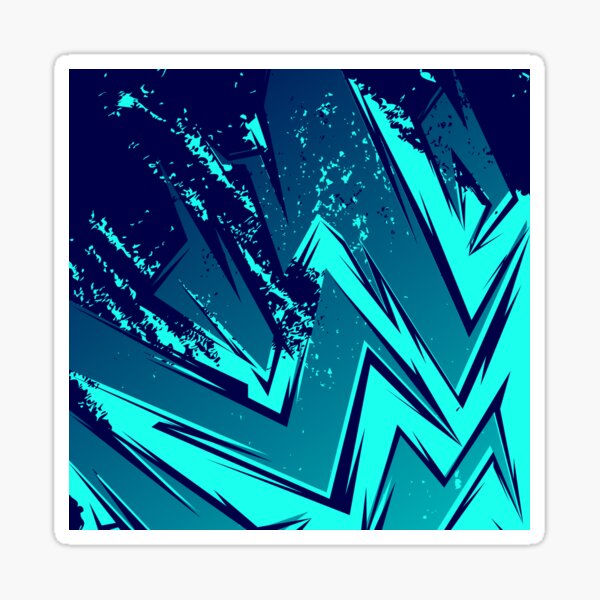 "Modern style blue abstract geometric texture" Sticker for Sale by ...