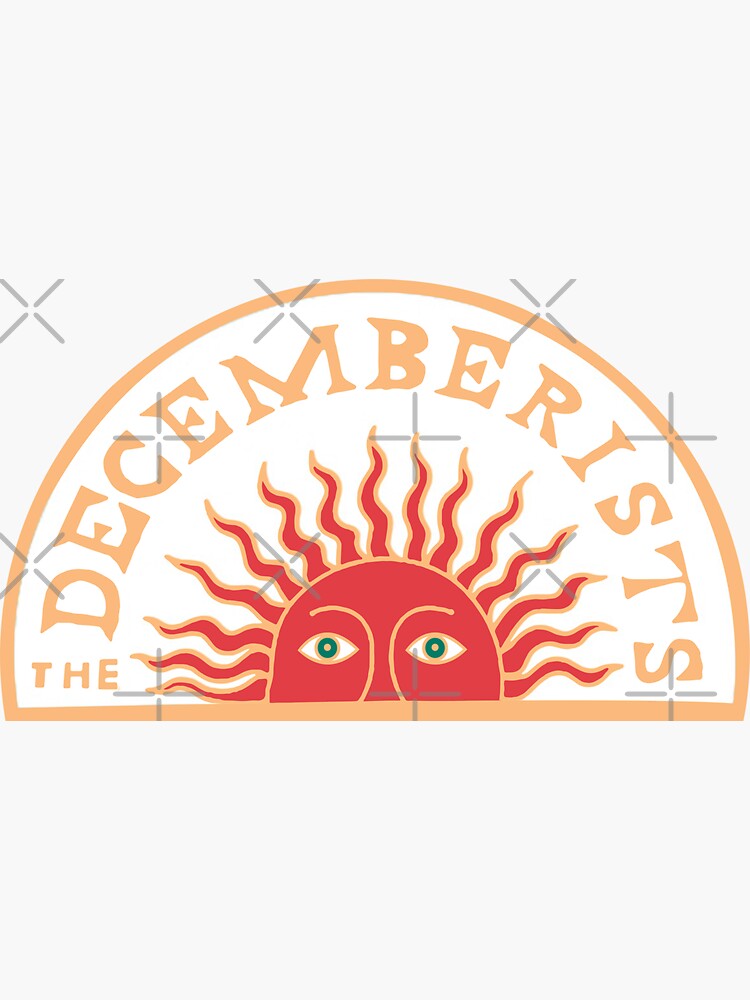 "DECEMBERISTS SUN LOGO" Sticker for Sale by anitacathyfiyu | Redbubble