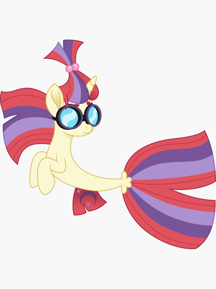 "My Little Pony T-ShirtMoon Dancer seapony goggles" Sticker for Sale by ...