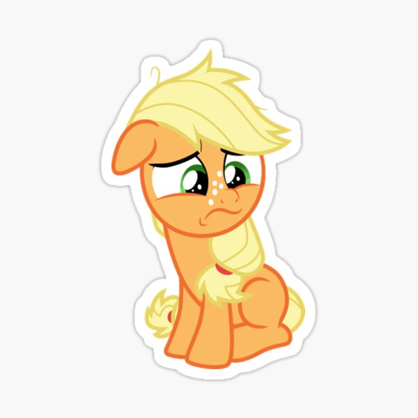 "My Little Pony T-Shirtsad filly Applejack" Sticker for Sale by ...