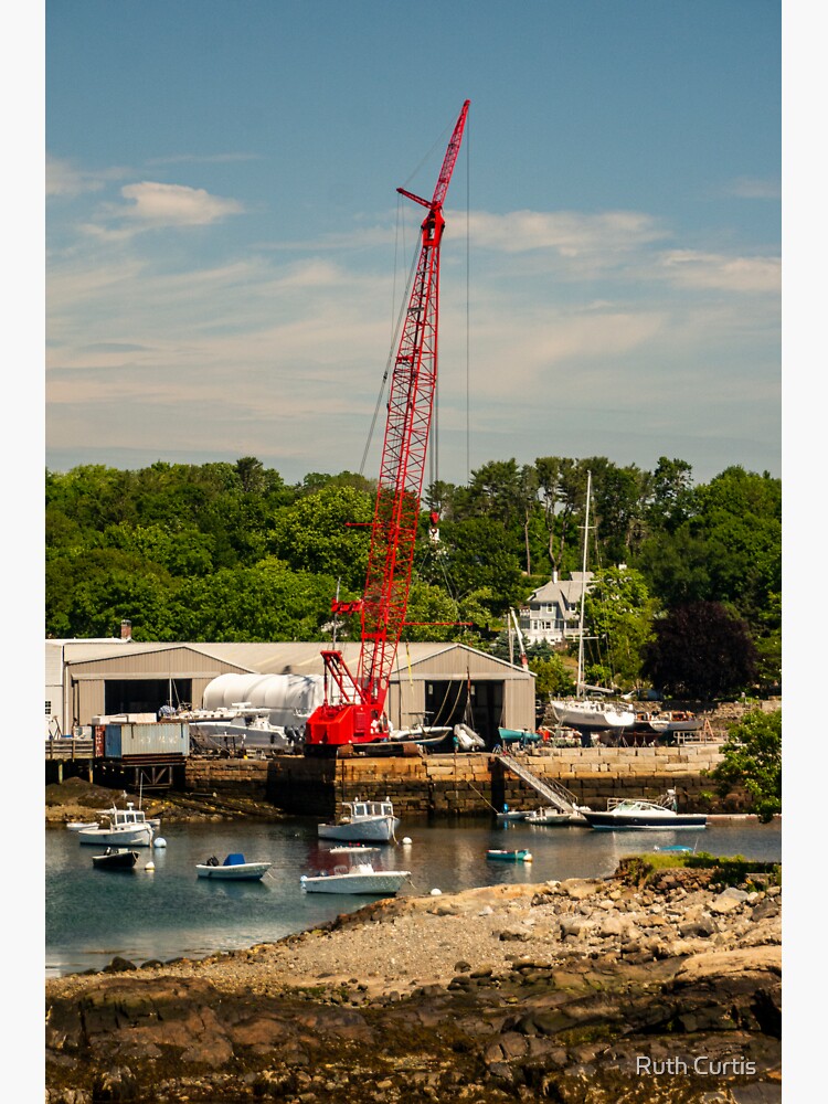 "Little Harbor Boat Yard" Sticker for Sale by Ruthie33 | Redbubble