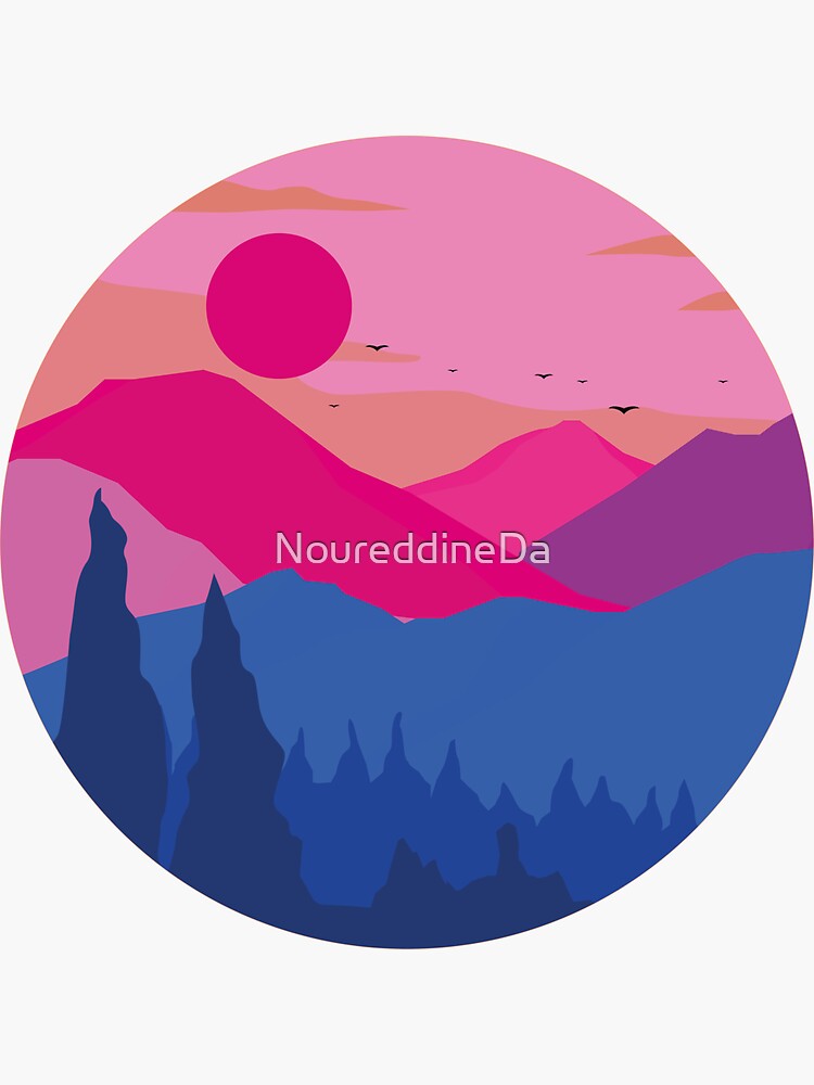 "subtle bi flag sticker , Bisexual Pride Round Sticker " Sticker for ...