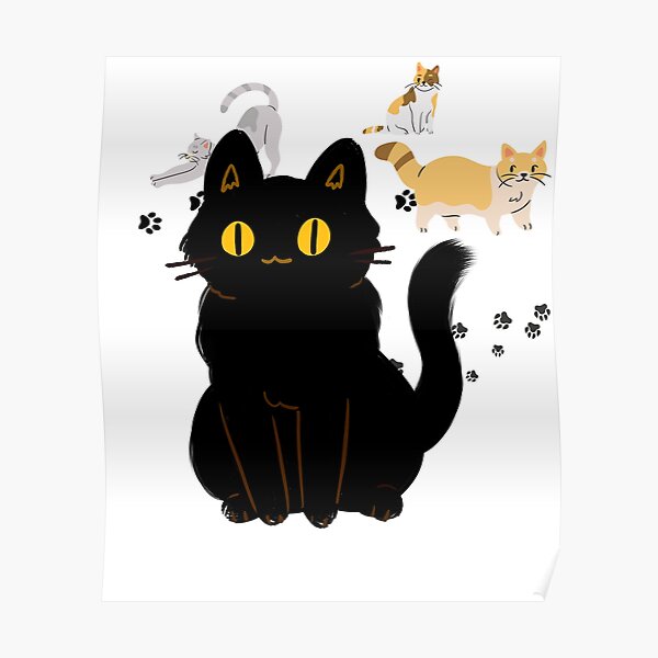"Big foot jinx cat meme" Poster for Sale by ChiraForUs | Redbubble