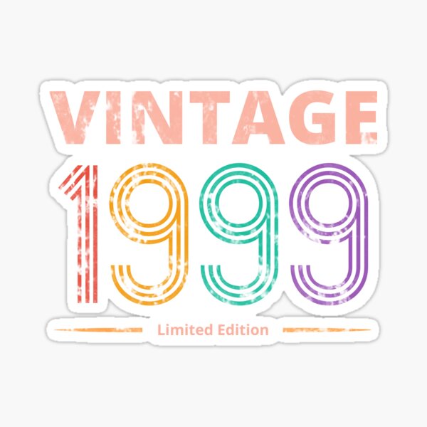 "Vintage 1999 Limited Edition" Sticker for Sale by csizmaziadesign ...