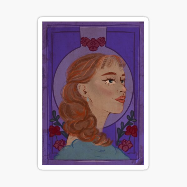 "Daphne Bridgerton Illustration" Sticker for Sale by mariafabregat ...