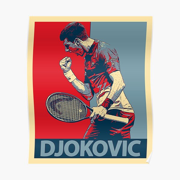 " novak djokovic logo 2022" Poster for Sale by TomlinsonArt | Redbubble