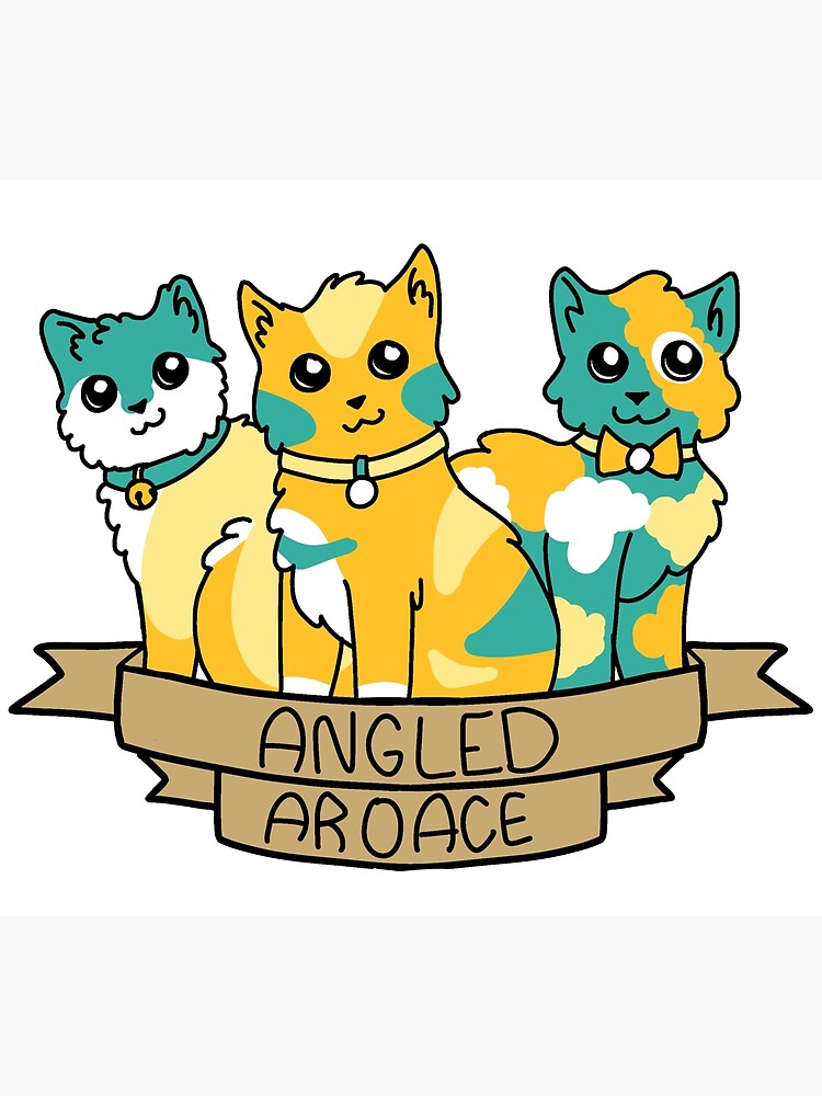 "Angled Aroace Cats" Poster for Sale by WeirdQueer | Redbubble