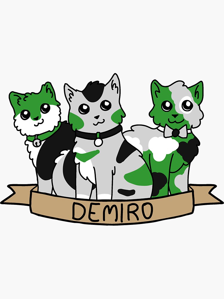 "Demiromantic Cats" Sticker for Sale by WeirdQueer | Redbubble