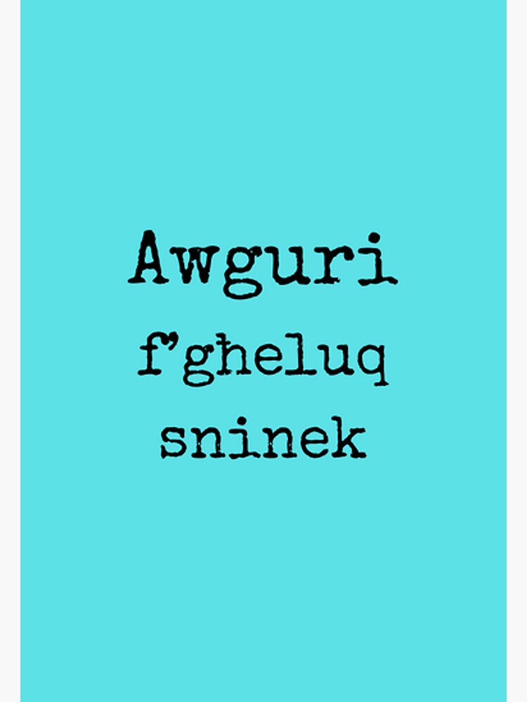 "Awguri f’għeluq sninek Maltese birthday card (happy birthday in ...