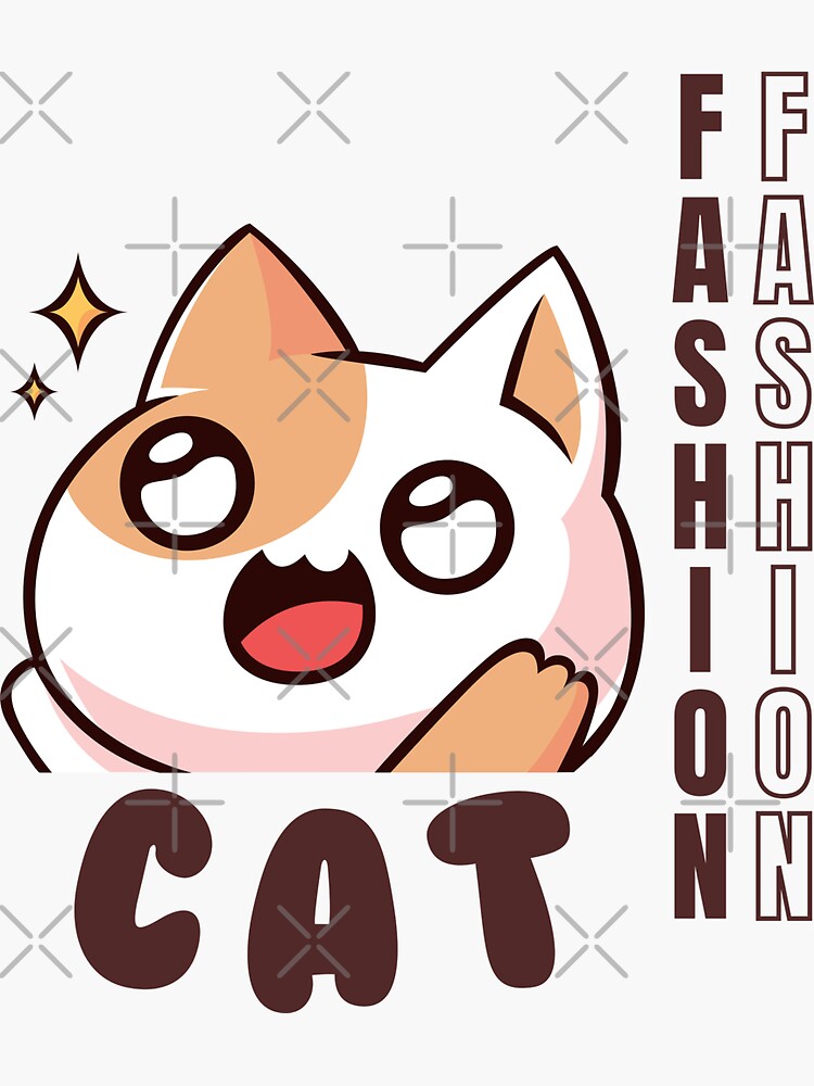 "Fashion Cat 2022" Sticker for Sale by axilliaart | Redbubble