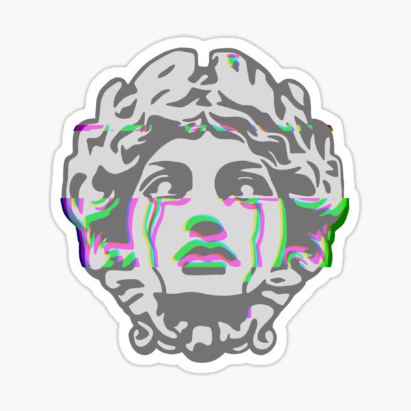 "Sad statue " Sticker for Sale by maddycd610 | Redbubble