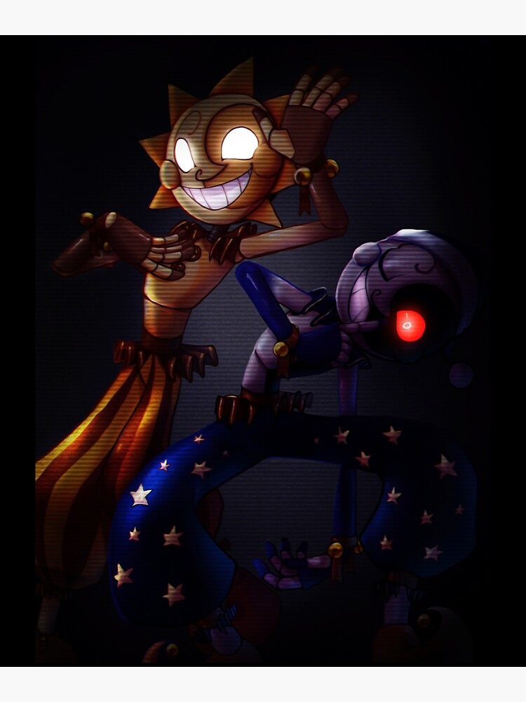 "Five Nights at Freddy's Security Breach - Sun and Moon Dark" Poster ...