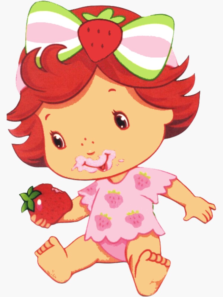 "Strawberry shortcake baby" Sticker for Sale by Gamehamza | Redbubble