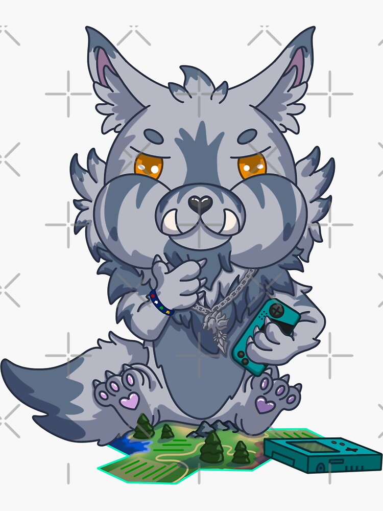 "Dire wolf - Cryptid Buddies #30" Sticker for Sale by thecryptidcafe ...