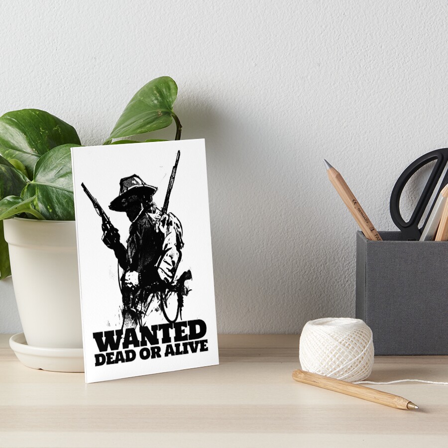 "Wild West Cowboy (Western Outlaw Wanted Poster)" Art Board Print for ...