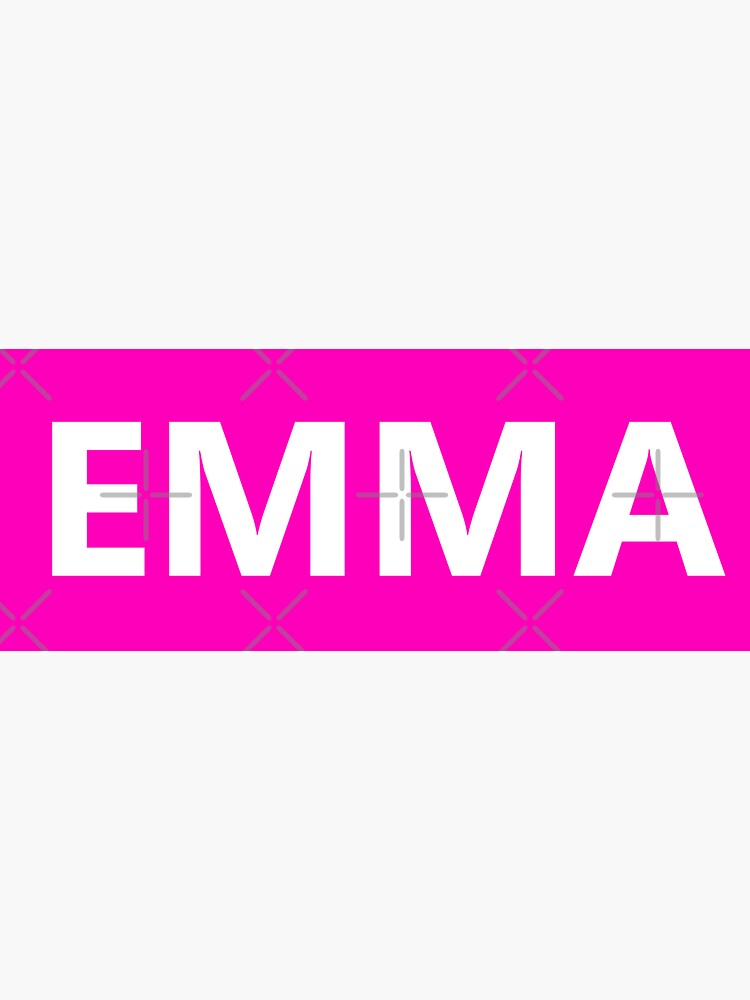 "Emma pink nametag" Sticker for Sale by gmstockstudio | Redbubble