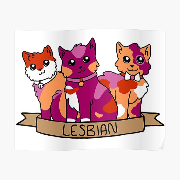 "Lesbian Cats" Poster for Sale by WeirdQueer | Redbubble