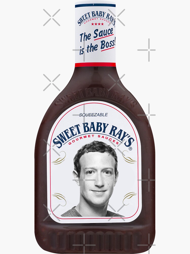 "Sweet Baby Rays Zuckerberg Parody" Sticker for Sale by PixelBuilder ...
