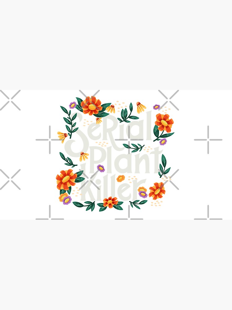 "Serial plant killer lettering illustration with flowers and plants ...