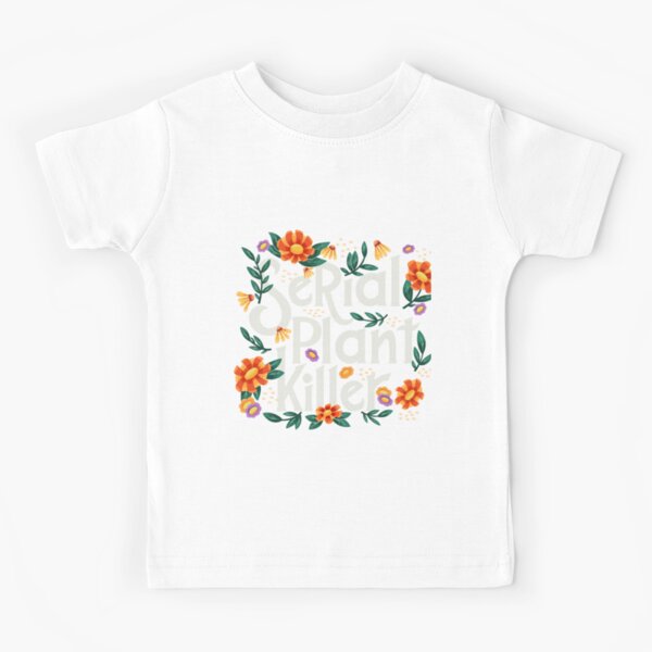 "Serial plant killer lettering illustration with flowers and plants ...