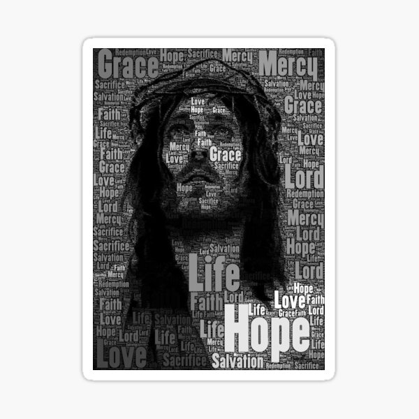 "Jesus wording " Sticker for Sale by Cripson333 | Redbubble