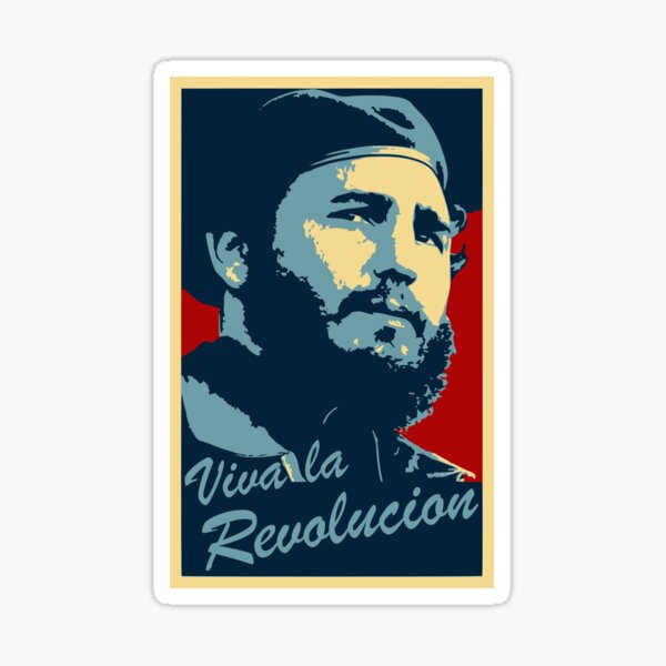 "fidel castro poster" Sticker by bumblethebee | Redbubble