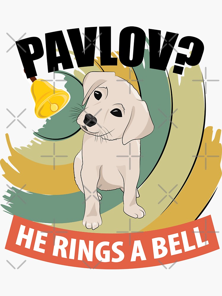 "Pavlov - He Rings a Bell - Funny Psychology" Sticker for Sale by ...