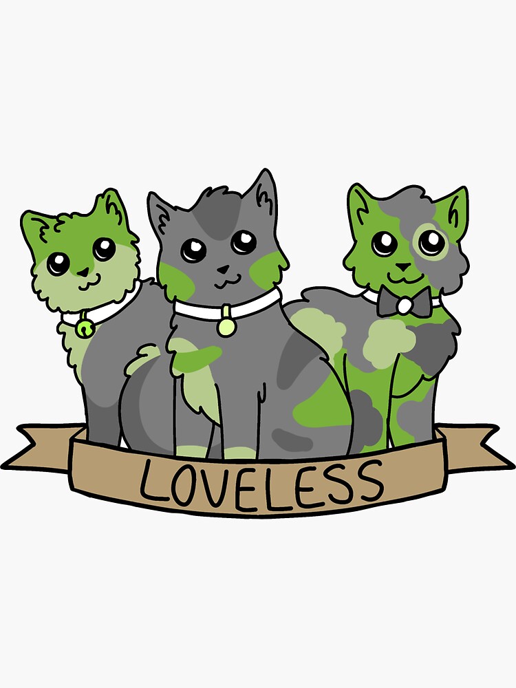 "Loveless Aro Cats" Sticker for Sale by WeirdQueer | Redbubble