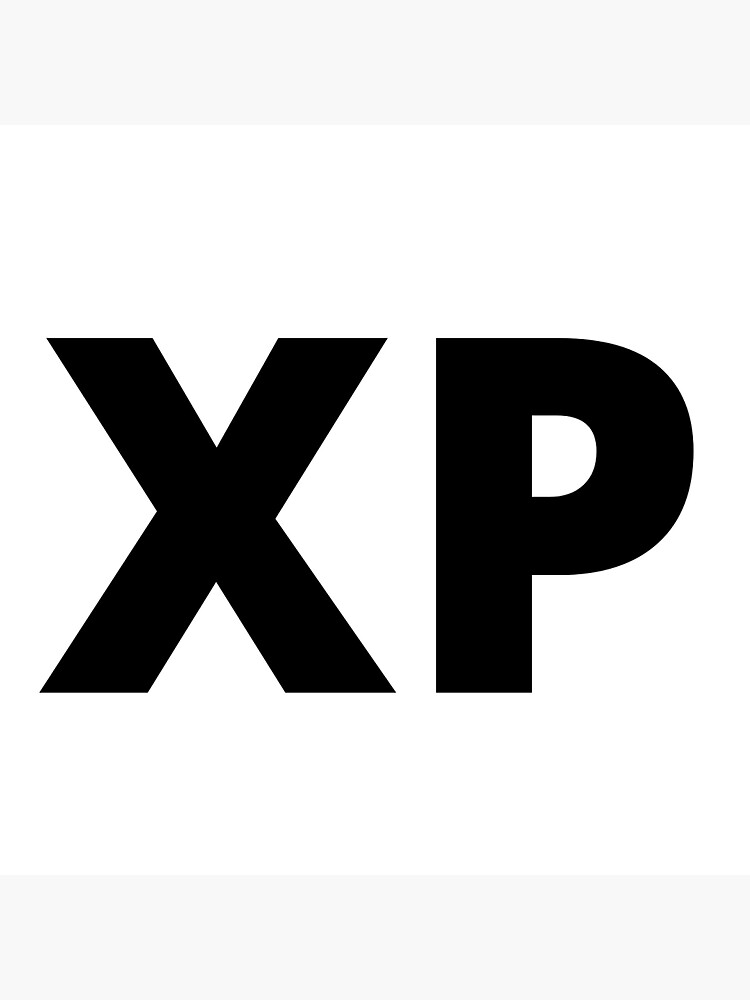 "XP the EXP design in black font" Sticker for Sale by Kopana | Redbubble