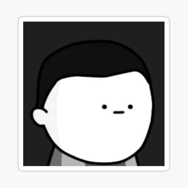 "Neutral Face" Sticker for Sale by VexRopeOnMyNeck | Redbubble