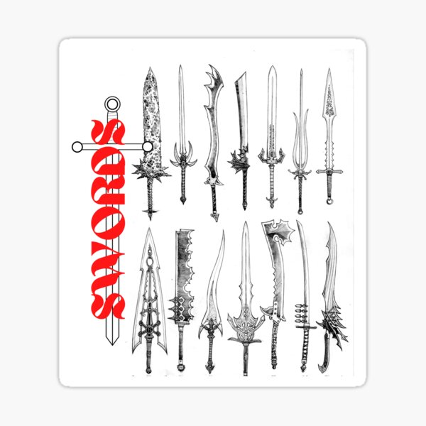 "Swords" Sticker for Sale by learnwithdeanna | Redbubble