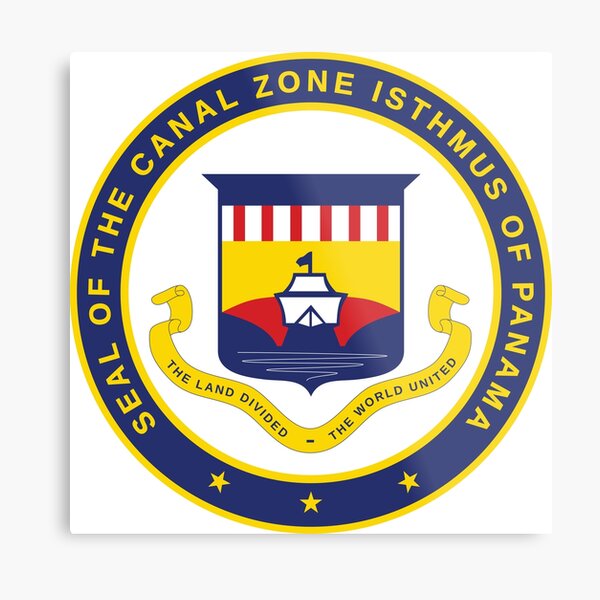 Lámina metálica «Sello de la Zona del Canal Istmo de Panamá» de ...