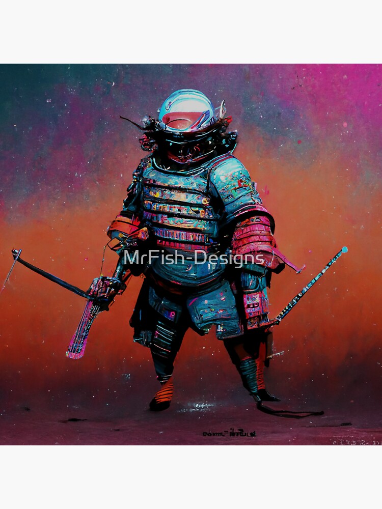 "Space Samurai" Sticker for Sale by MrFish-Designs | Redbubble