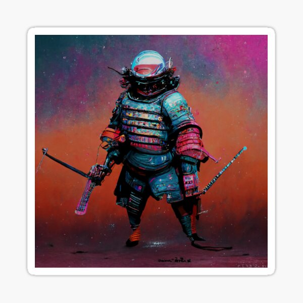 "Space Samurai" Sticker for Sale by MrFish-Designs | Redbubble