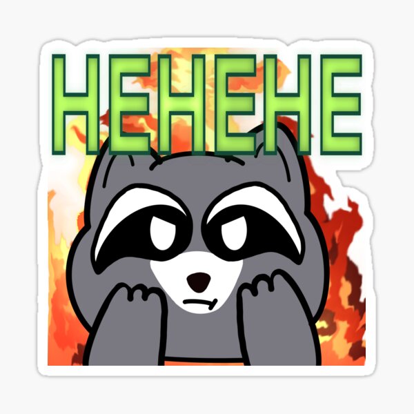 "Bellerss Hehehe Racoon" Sticker for Sale by BfkDiscord | Redbubble