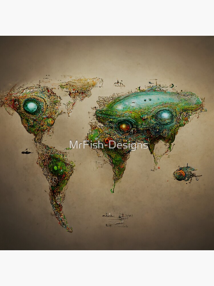 Lámina fotográfica «El mapa de una tierra extraterrestre» de MrFish ...