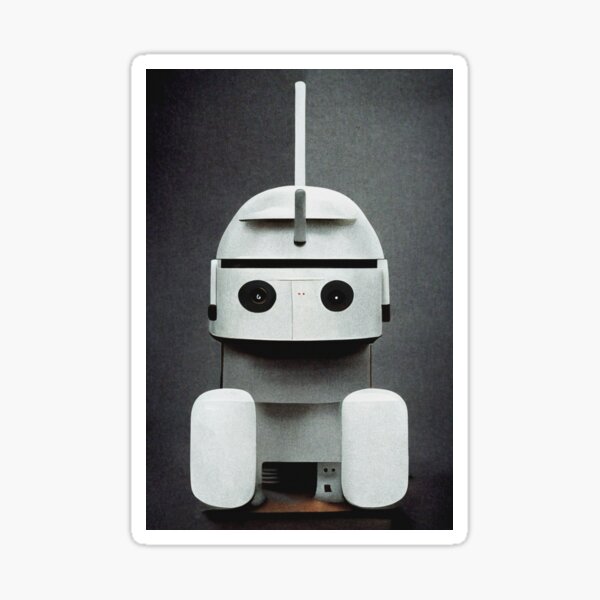 "Vintage, mid-century minimalist and Functionalist Robot" Sticker for ...