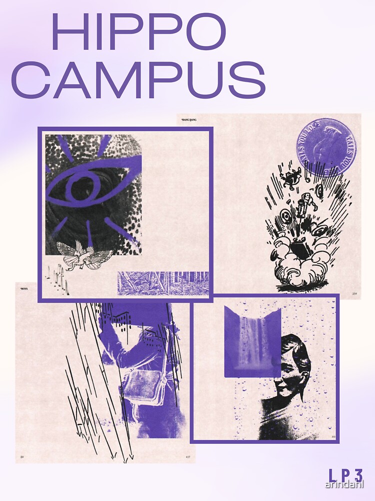 "hippo campus LP3 poster" Sticker for Sale by arindahl | Redbubble