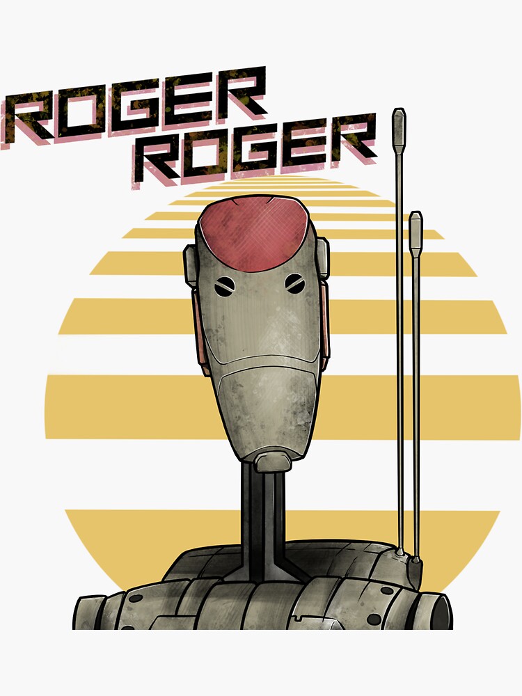 "Roger Roger!" Sticker for Sale by JamSpaceArt | Redbubble