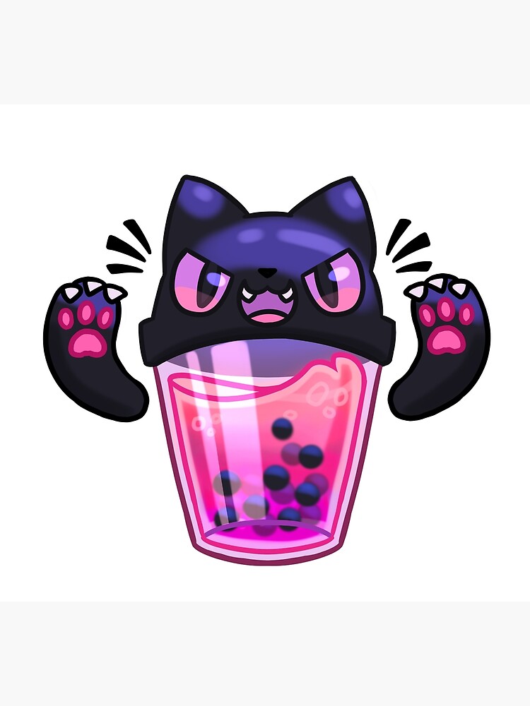 "Kitty Boba" Poster for Sale by whizmii | Redbubble