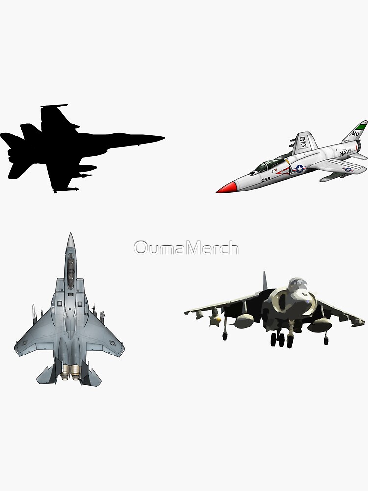 "Fighter Jet pack of" Sticker for Sale by OumaMerch | Redbubble
