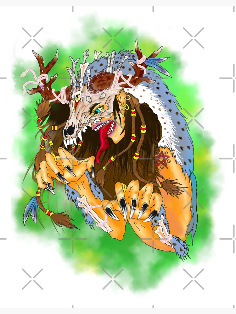 "Wendigo monster" Sticker for Sale by Pontom46 | Redbubble