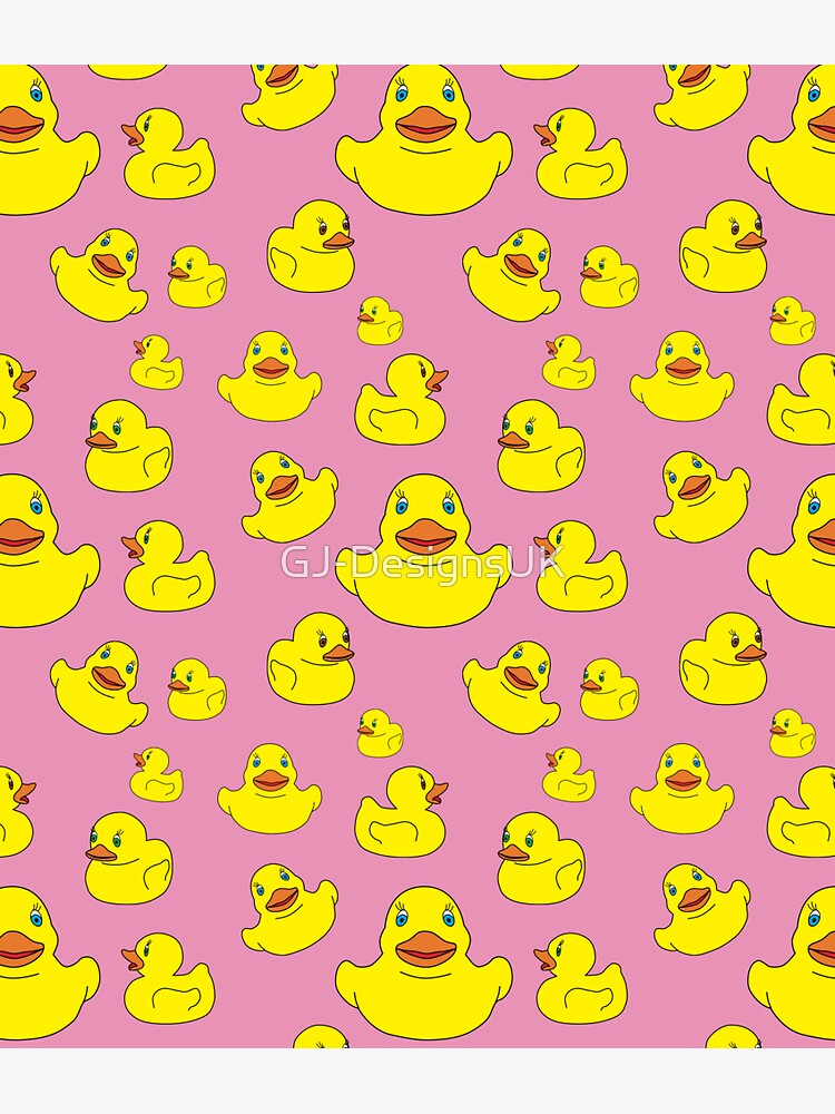 "Rubber Ducks - Pink" Sticker for Sale by GJ-DesignsUK | Redbubble
