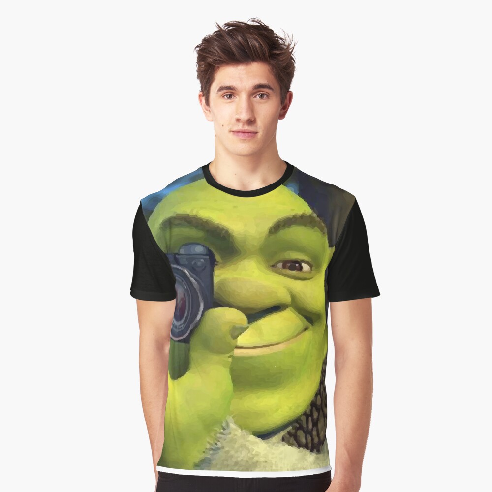 "Shrek caught in 4k camera meme" Sticker for Sale by cloudwaifu | Redbubble