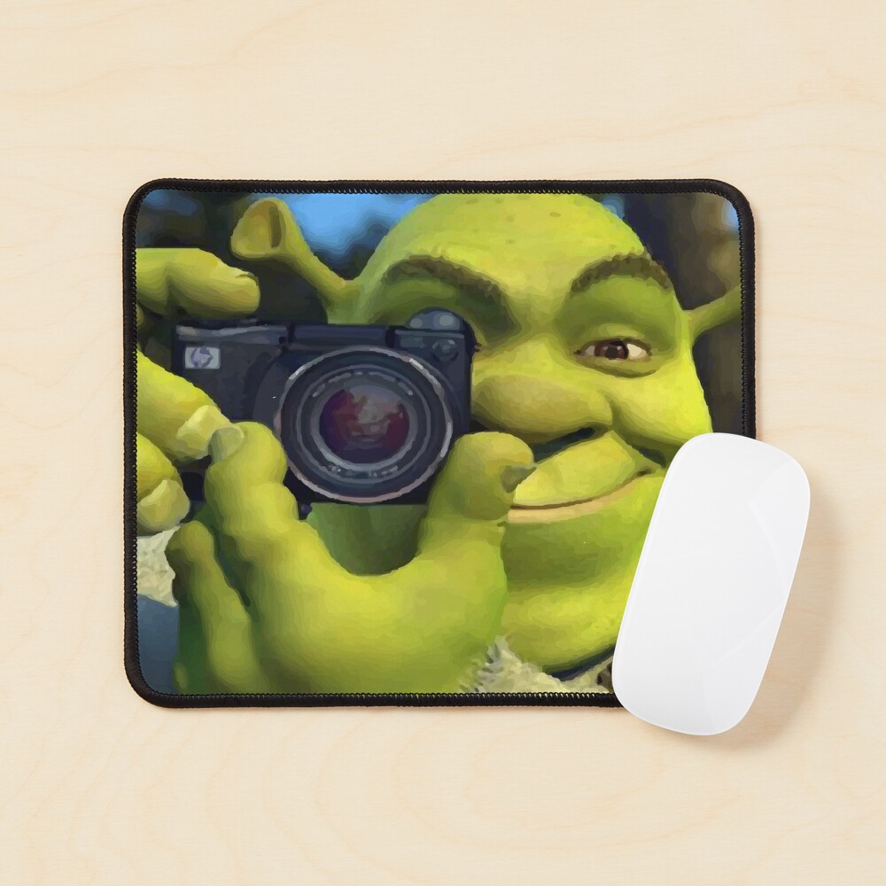 "Shrek caught in 4k camera meme" Sticker for Sale by cloudwaifu | Redbubble
